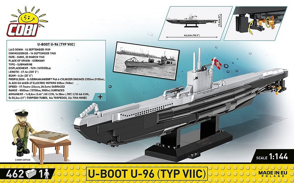 U-Boot U-96 Typ VIIC - Limited Edition (COBI-4845) \ Limited Edition \ Cobi.eu